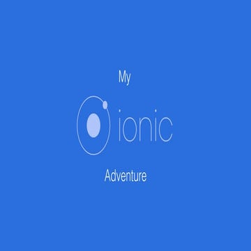 Getting Started with Ionic