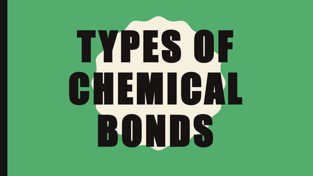 Ionic and covalent bonds | PPTX | Chemistry | Science