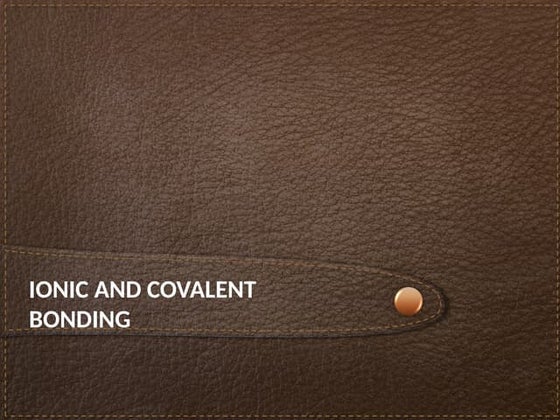 Formation of Ions | PPT