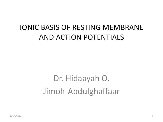 Resting membrane potential | PPTX