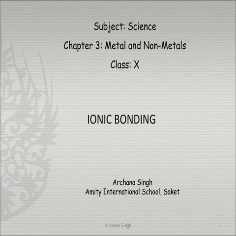 Ionic bond | PPT