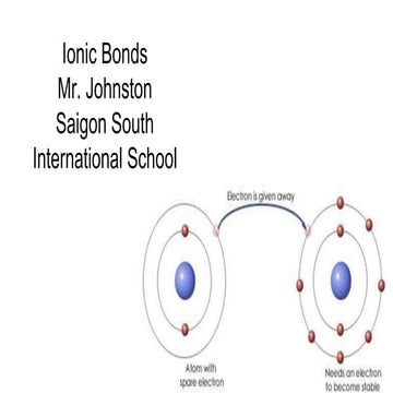 Ionic bonds | PPTX