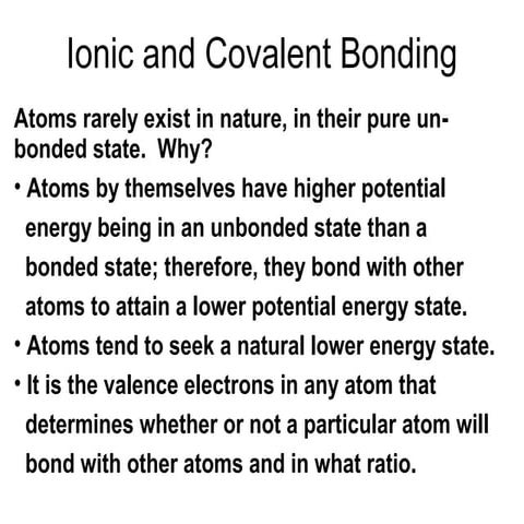 chemical bonding | PPT