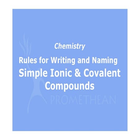 Ionic Covalent Compounds | PPT