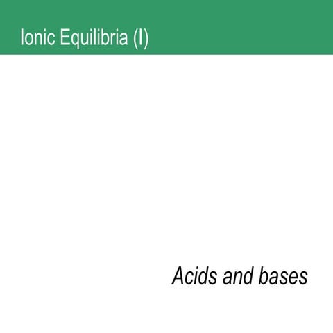 Ionic Equilibria | PPT