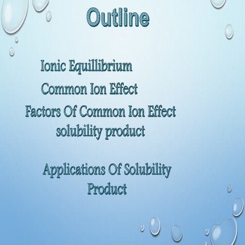 Ionic equilibrium | PPTX