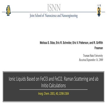 Ionic Liquids Based on FeCl3 and FeCl2.pptx