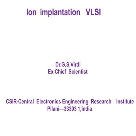 CMOS VLSI Fabrication Technology: From Lithography to Advanced CMOS Processes | PDF
