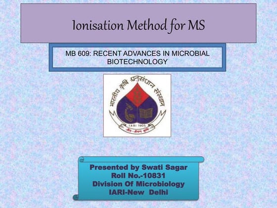 Mass Spectrometry Ionization Techniques | PPTX | Chemistry | Science