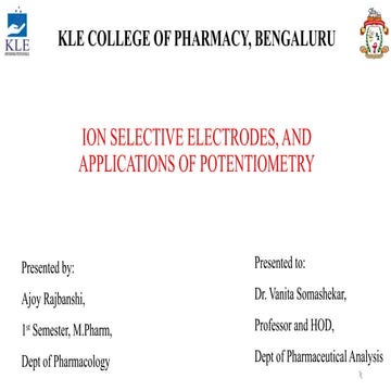 Ion selective electrodes(ise) | PPTX
