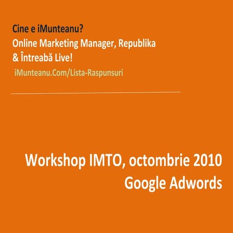 Prezentare Ionut Munteanu | PPT