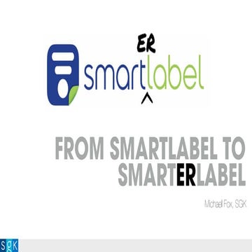 From SmartLabel to SmartERLabel | PDF
