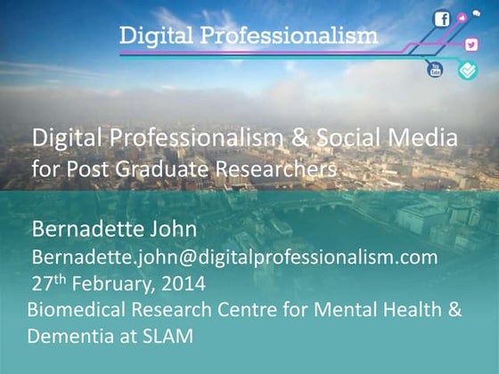 Bernadette John, Digital professionalism lead at Kings college london