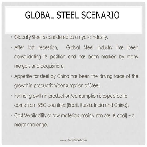 Iorn and steel industry | PPTX