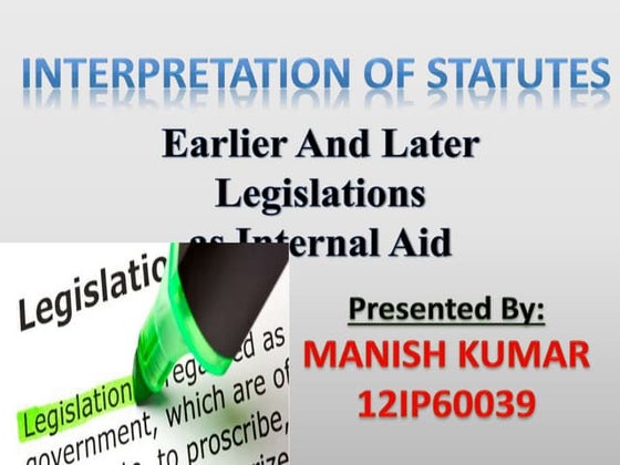 Internal aids to interpretation of law | PPT | Law