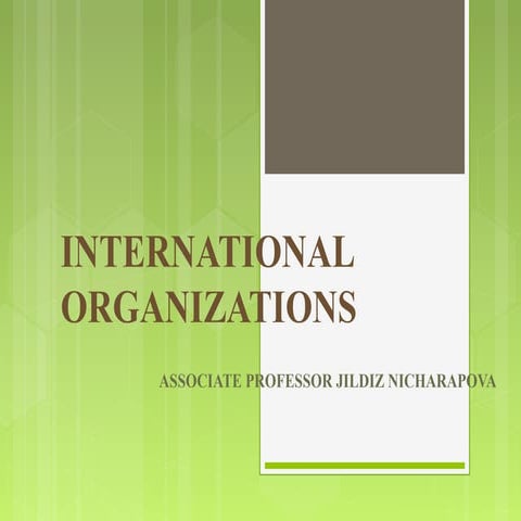 Theories of International Organizations | PPT