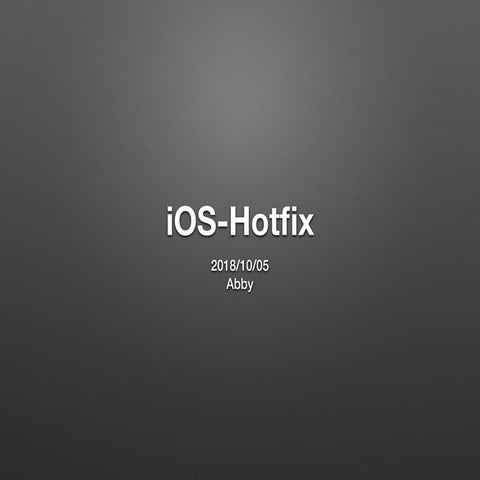 iOS Hotfix | PDF