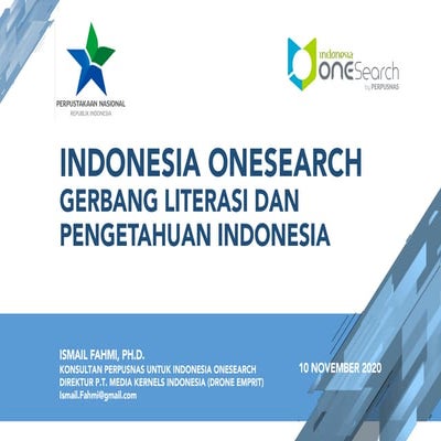 Indonesia OneSearch: Gerbang Literasi dan Pengetahuan | PDF