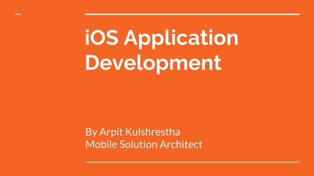 Ios Application Development Pptx