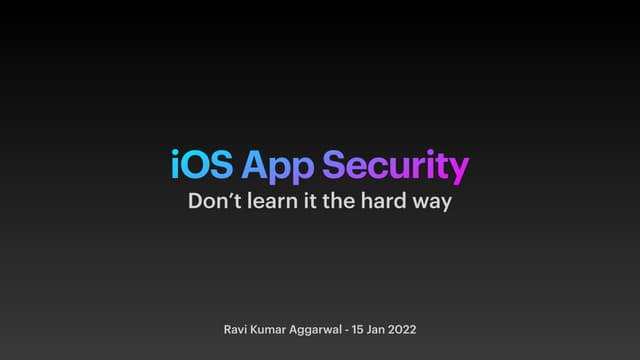 Ios Application Security Pdf