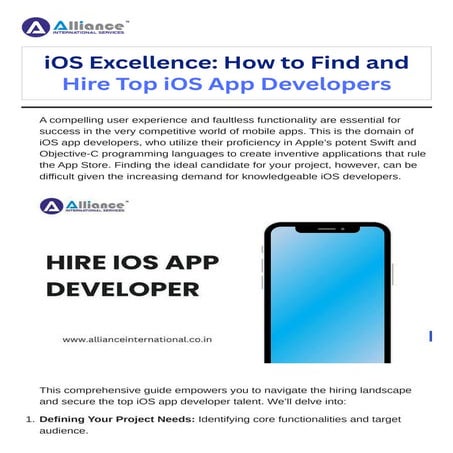 Ios Excellence How To Find And Hire Top Ios App Developerspdf