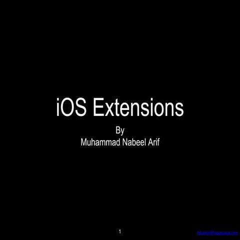 iOS Extensions | PPTX