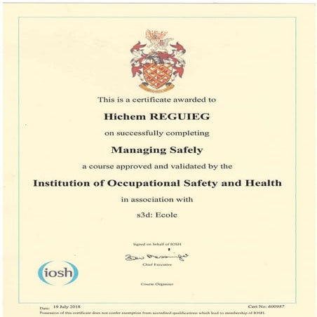 Iosh managing safely | PDF