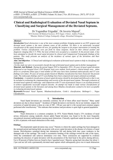 Dns (Deviated Nasal Septum) | SurgicoMed.com