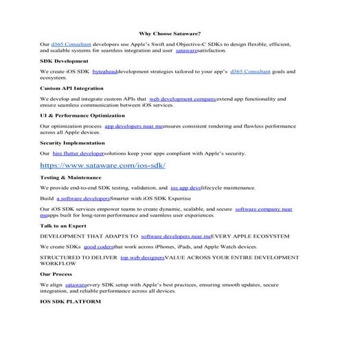 IOS SDK DEVELOPMENT AND APP DEVELOPMENT. | PDF
