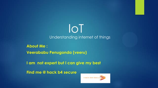 IoT - Understanding internet of things | PPT IoT - Understanding internet of things | PPT