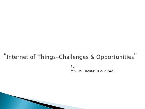 Introduction to IOT | PPTX