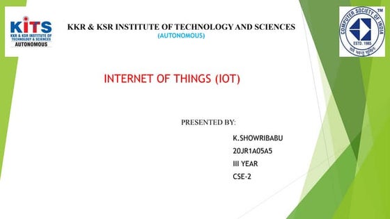 Sources of IoT (JNTUK - UNIT 1) | PPTX