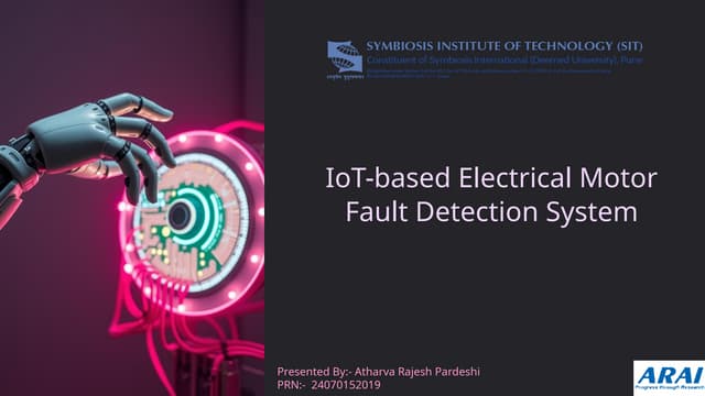 Iot Based Electrical Motor Fault Detection System Pptx