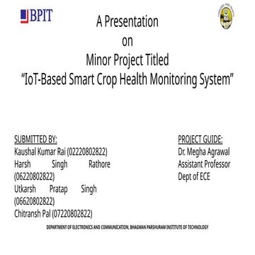 IoT-Based Smart Agriculture Monitoring System with Predictive Crop ...
