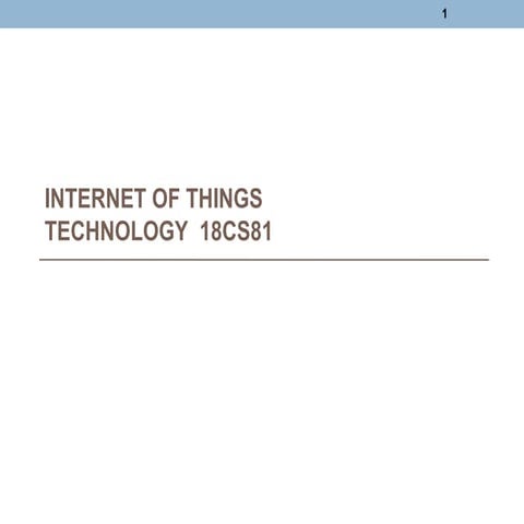 Information of things vtu 8th sem module 3 | PPT