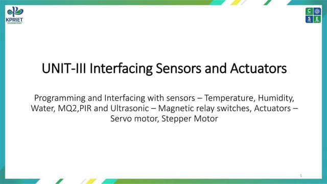 IoTA Unit 3.pptx programming and interfaces sensor | PPT IoTA Unit 3.pptx programming and interfaces sensor | PPT