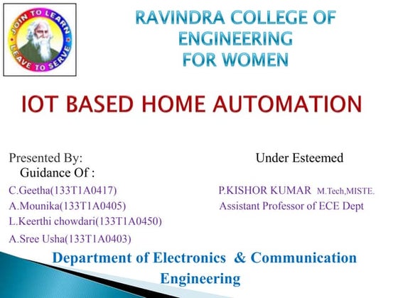 Iot Based Smart Home Using Arduino Ppt 9189
