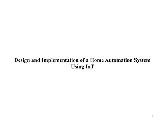 Home Automation Using Iot Ppt