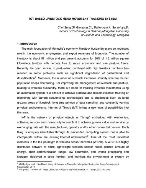 Iot based smart irrigation system | PPT