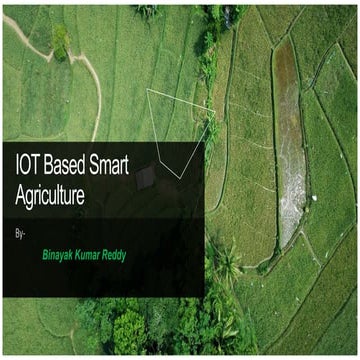 IOT based Smart Agricultural System
