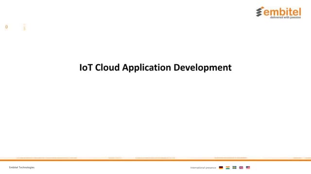 IoT Cloud Applications | Role of Cloud Backend in IoT | PPT IoT Cloud Applications | Role of Cloud Backend in IoT | PPT