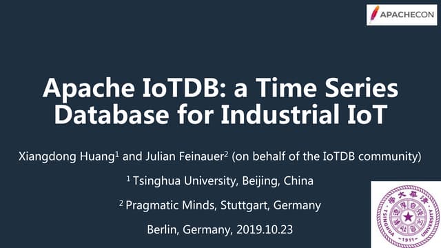 Apache Iotdb A Time Series Database For Industrial Iot Ppt