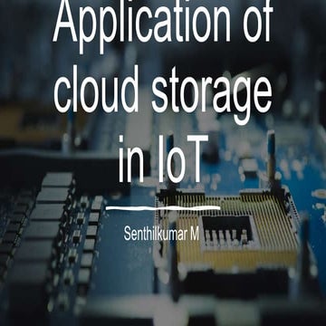 IoT in cloud storage | PPTX