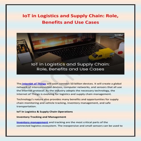 IoT in Supply Chain: A Real-Time Revolution | PDF