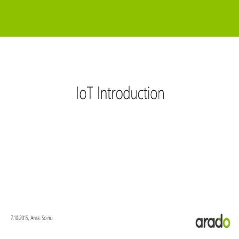 IoT introduction | PPT