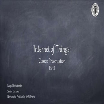 Internet of Things: Course Presentation | PPTX