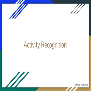 Activity Recognition | PPT