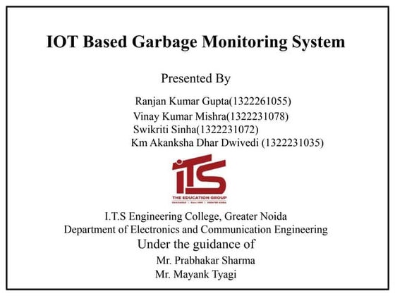 Smart Dustbin Using Arduino And Ultrasonic Sensor Ppt 7450