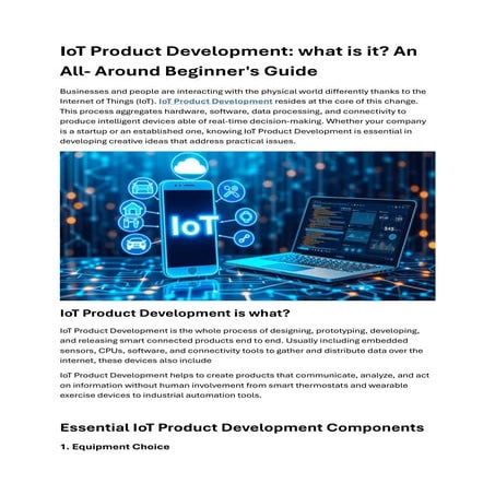 IoT Product Development: what is it? An All- Around Beginner's Guide | PDF