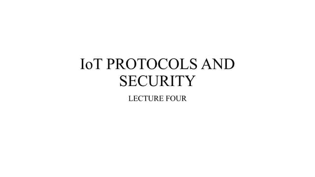IOT PROTOCOLS.pptx | Internet | Computing